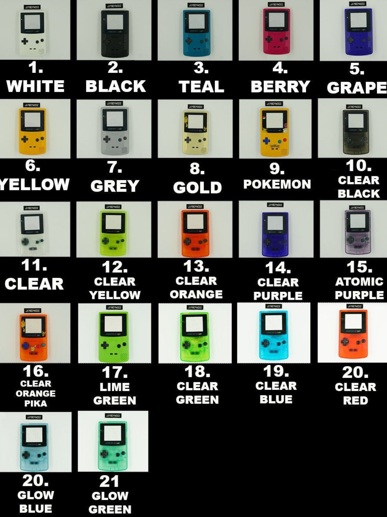 CUSTOMIZE YOUR OWN Gameboy Color Custom Gbc Backlit - Etsy