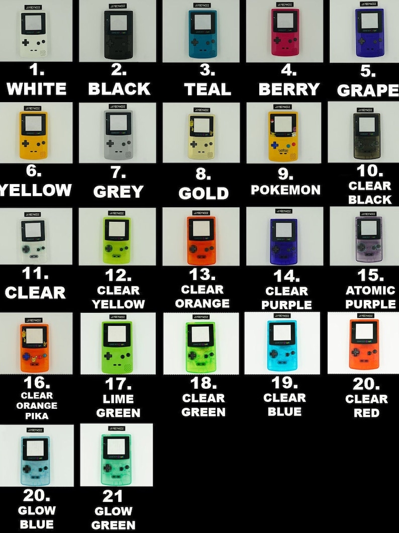 CUSTOMIZE YOUR OWN Gameboy Color Custom Gbc Backlit - Etsy