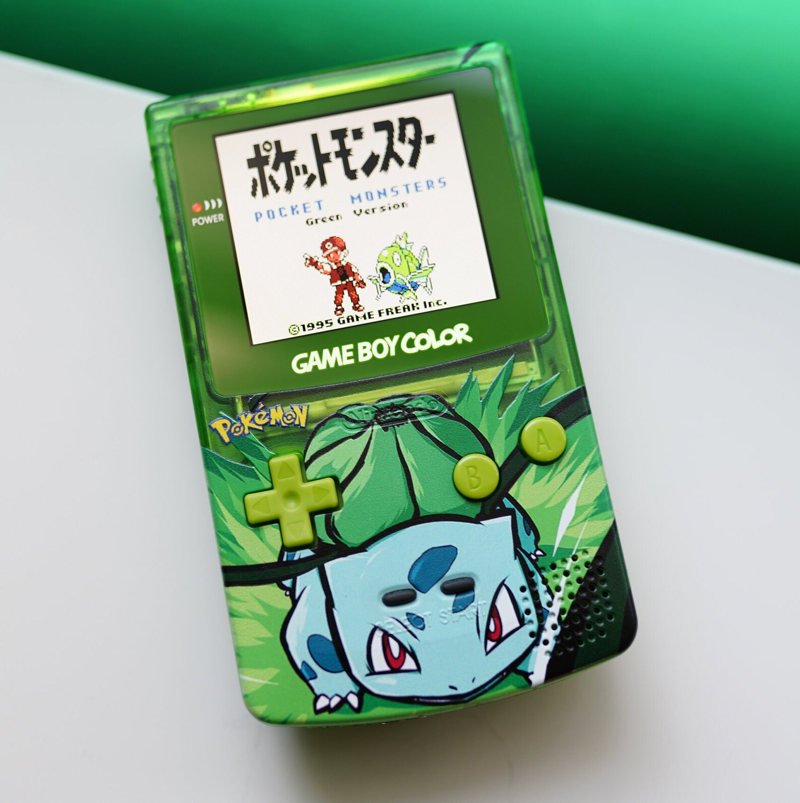 XL Gameboy Color BULBASAUR Shell W/ Light up Logo Screen - Etsy