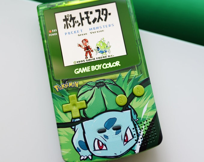 XL Gameboy Color! BULBASAUR Shell W/ Light up Logo Screen - Etsy