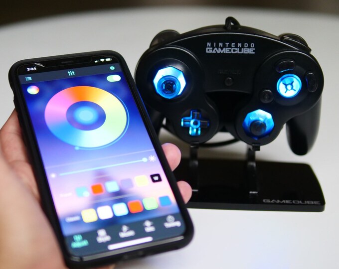 ALL BLACK Bluetooth LED Gamecube Controller!! - Etsy