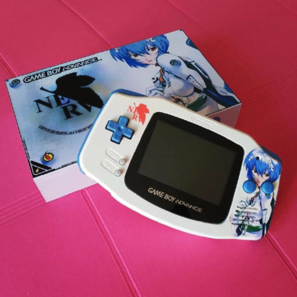 New EVA-NERV Evangelion Themed Gba Ips Screen Mod W/box | Etsy