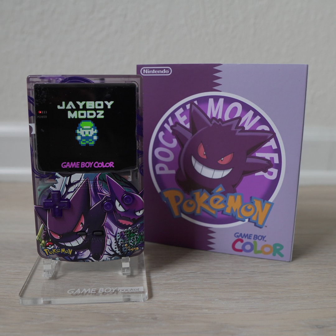 NEW Gengar Themed GBC With Q5 Light up Logo IPS Screen Mod W/box! - Etsy