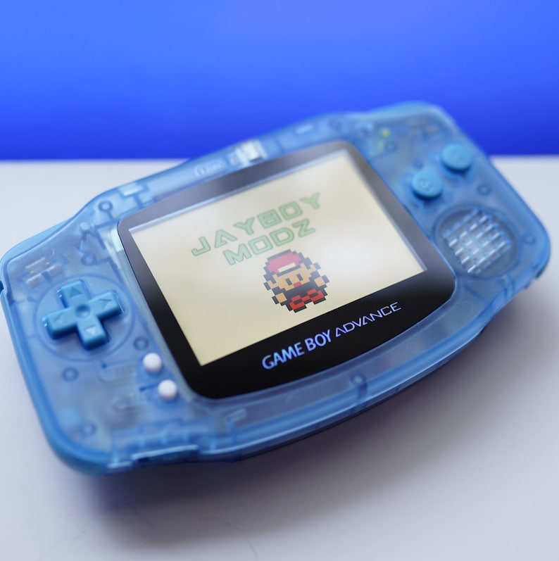 CUSTOM Gameboy Advance!! IPS V2 Screen Aqua Marine Blue Shell!! - Etsy