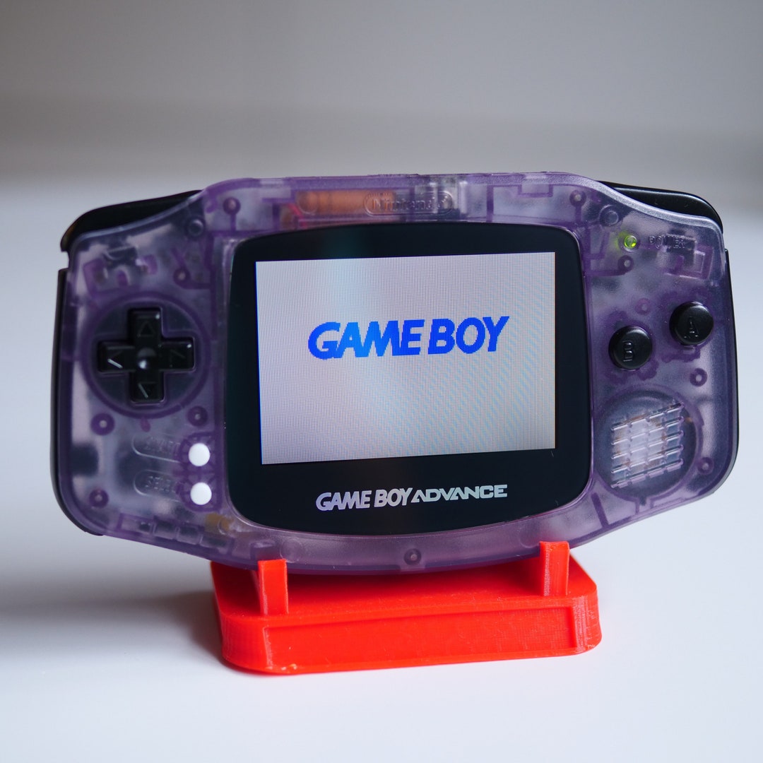Atomic Purple Theme Custom GBA 101 or IPS Screen Backlit Rechargeable ...