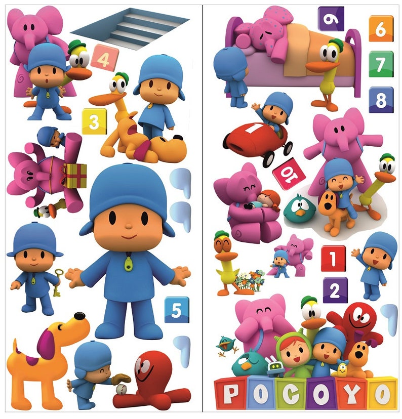 Pocoyo wall stickers for bedroom boys and girls wall mural | Etsy