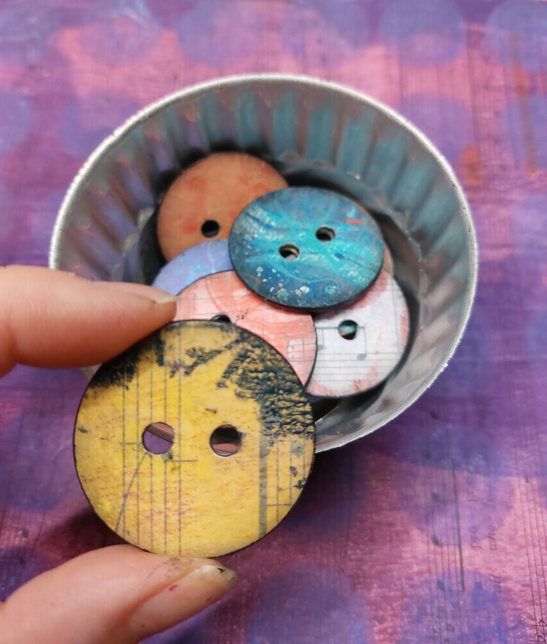 Paper Art Buttons for Art/junk Journals - Etsy