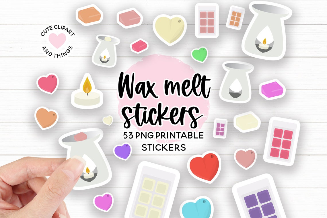 Cute Wax Melt Printable Stickers Digital Stickers PNG File - Etsy