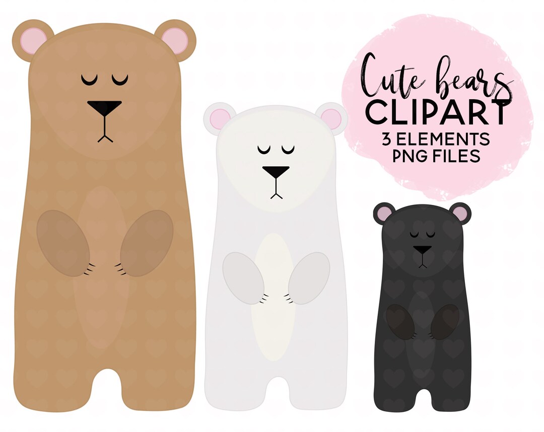 Bear Clipart Bears PNG Polar Bear Clipart Bears Clipart PNG File Black ...