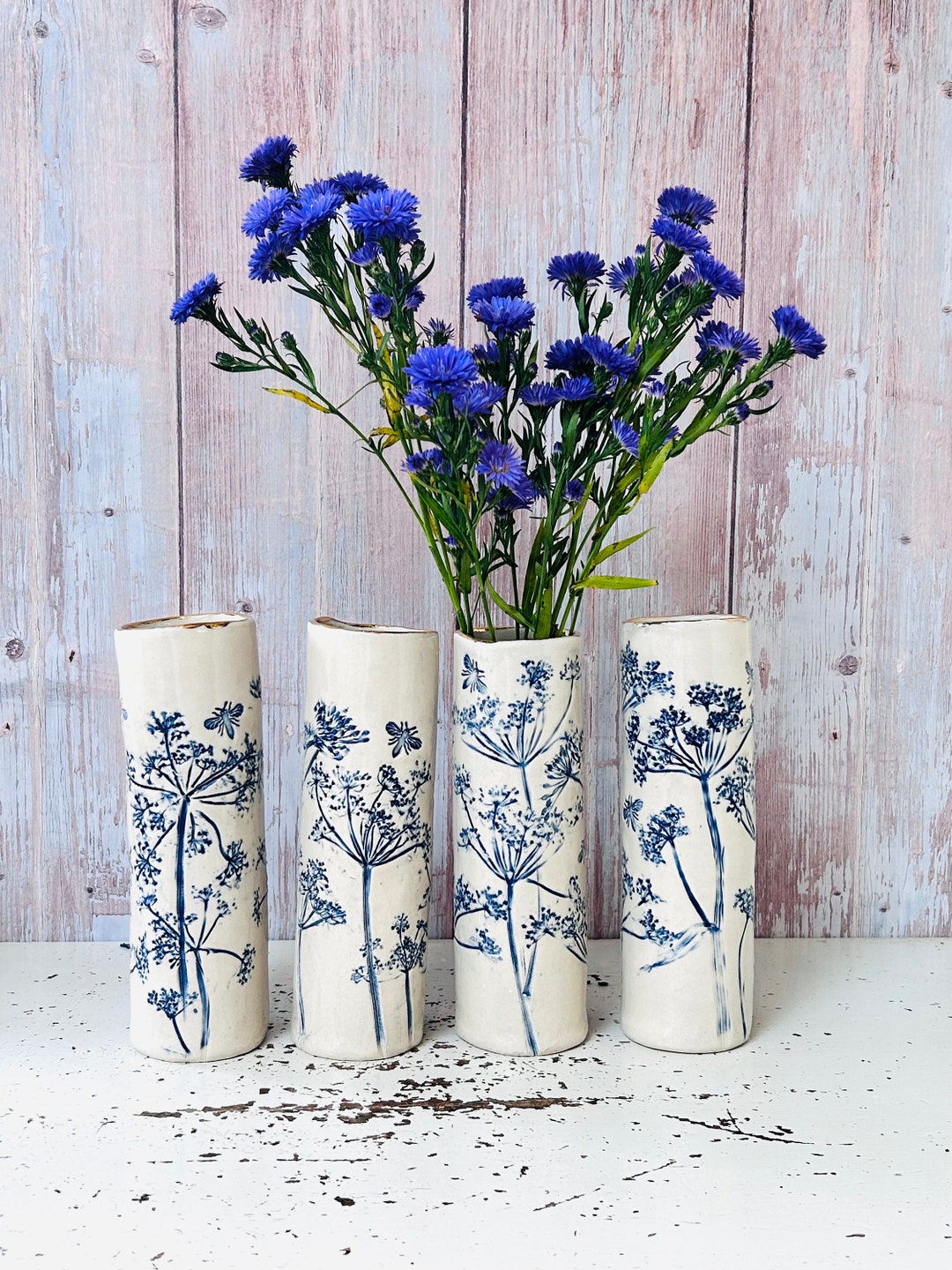 Large Botanical Vase - Etsy UK