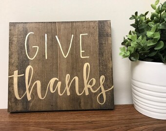 Give thanks sign | Etsy