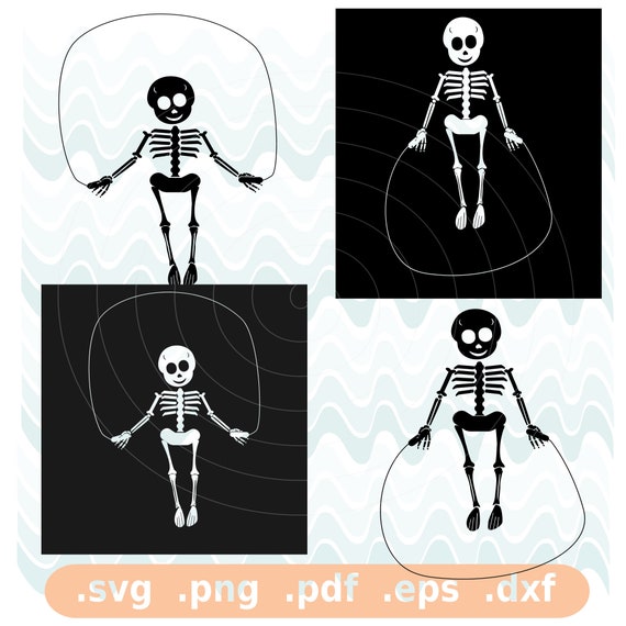 Skeleton Jumping Rope Bundle / Skeleton Sporting / Halloween / - Etsy