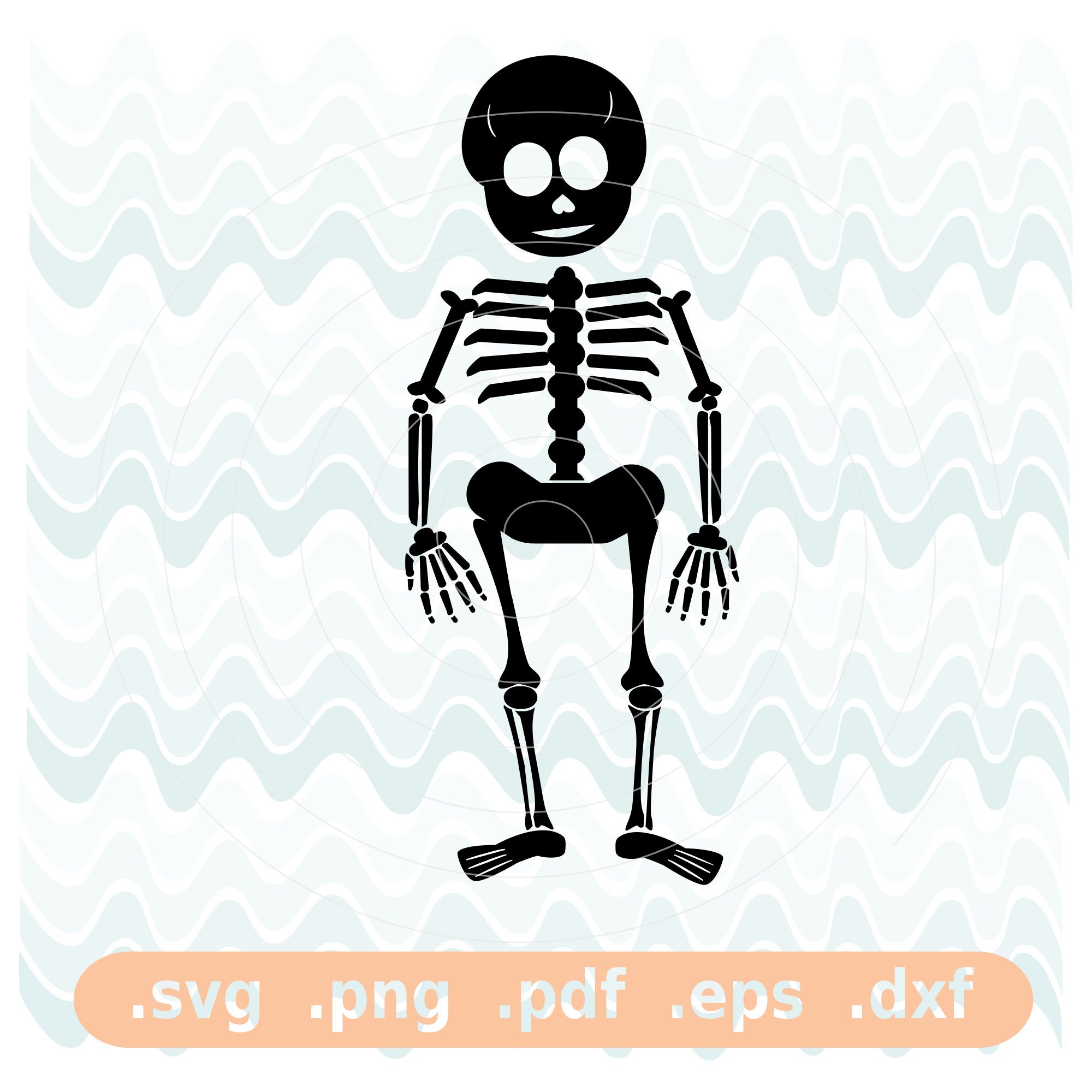 Funny Little Skeleton Standing - SVG / Vector File / Digital Download ...