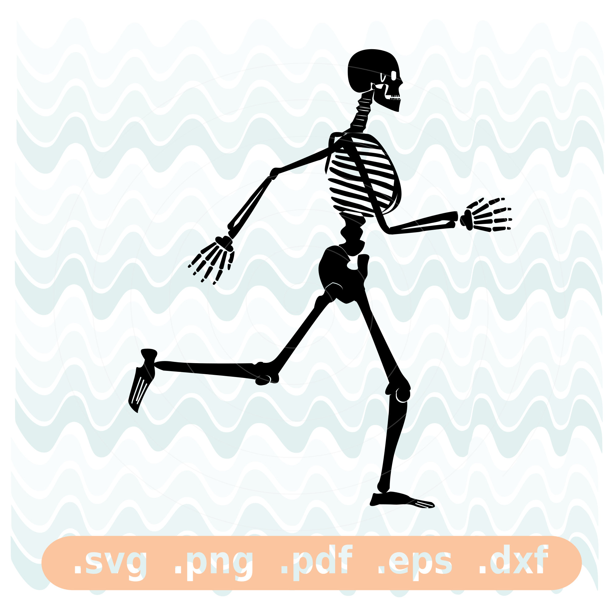 Skeleton Running - SVG / Vector File / Digital Download / Halloween ...