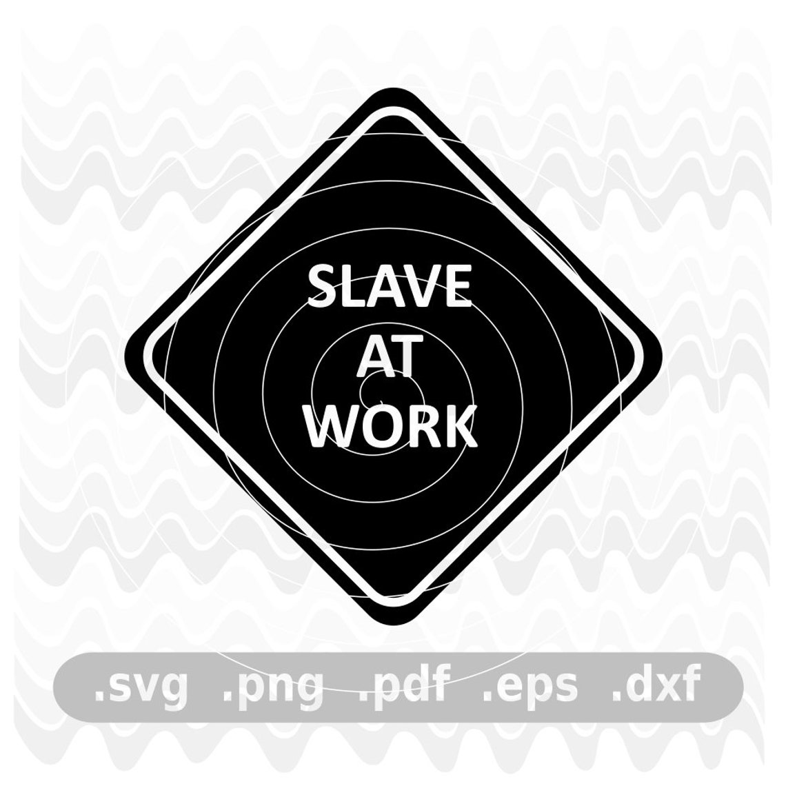 Slave at Work. Vector Digital File. Design for T Shirts, Mugs, Cards ...
