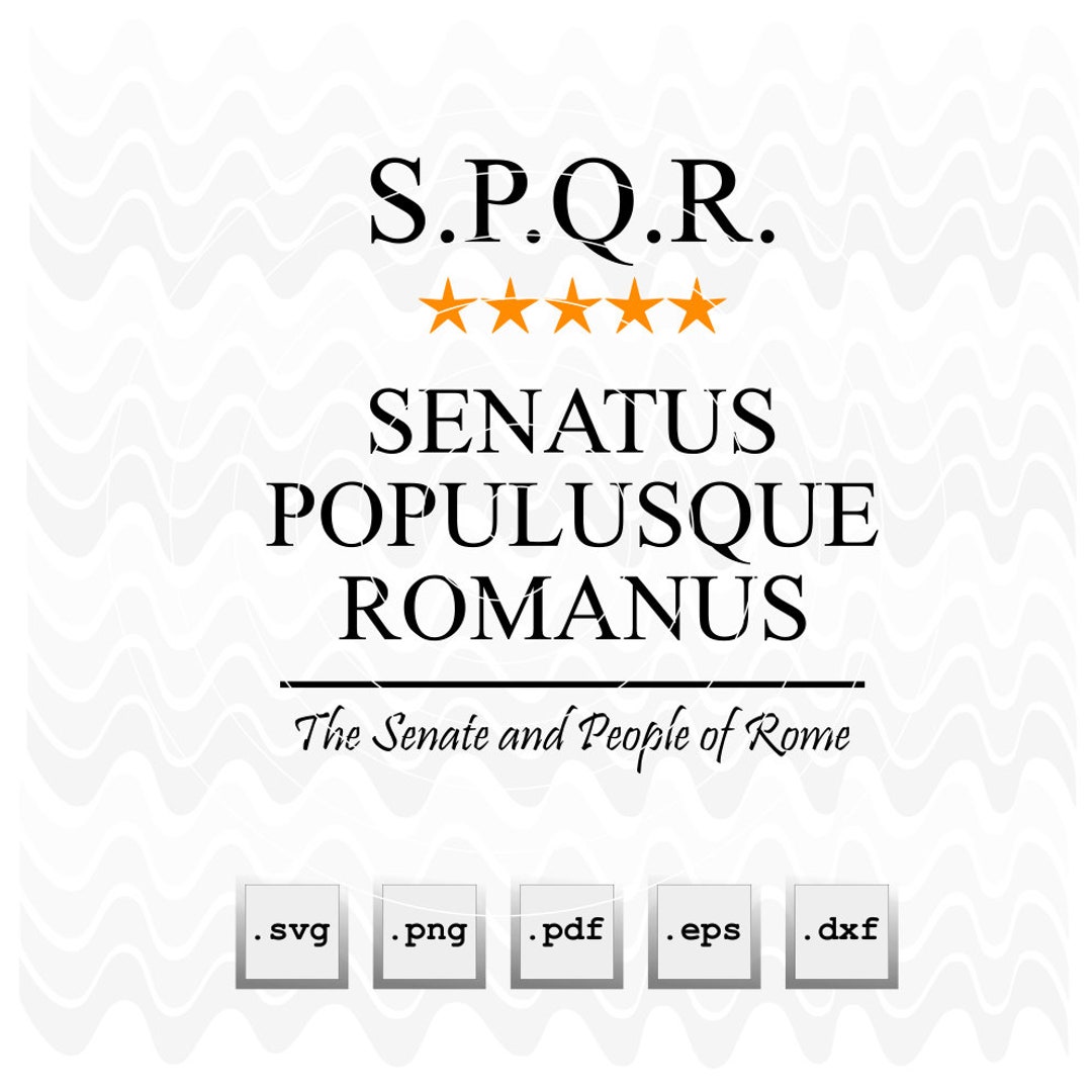 SPQR Senatus Populusque Romanus the Senate and People of Rome Vector ...