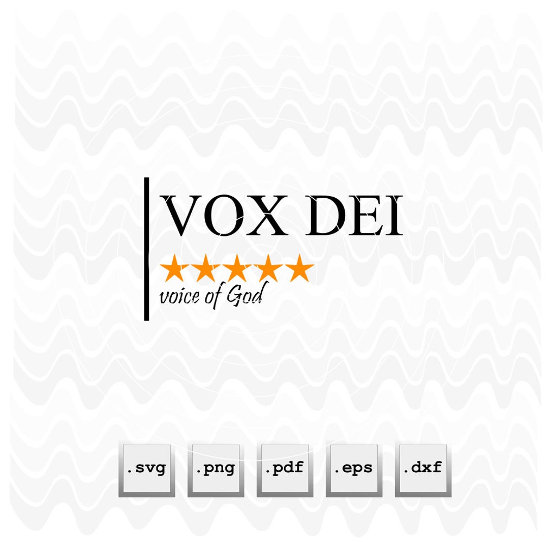 Voice of God Vox Dei Latin English Quote Vector Files Download - Etsy