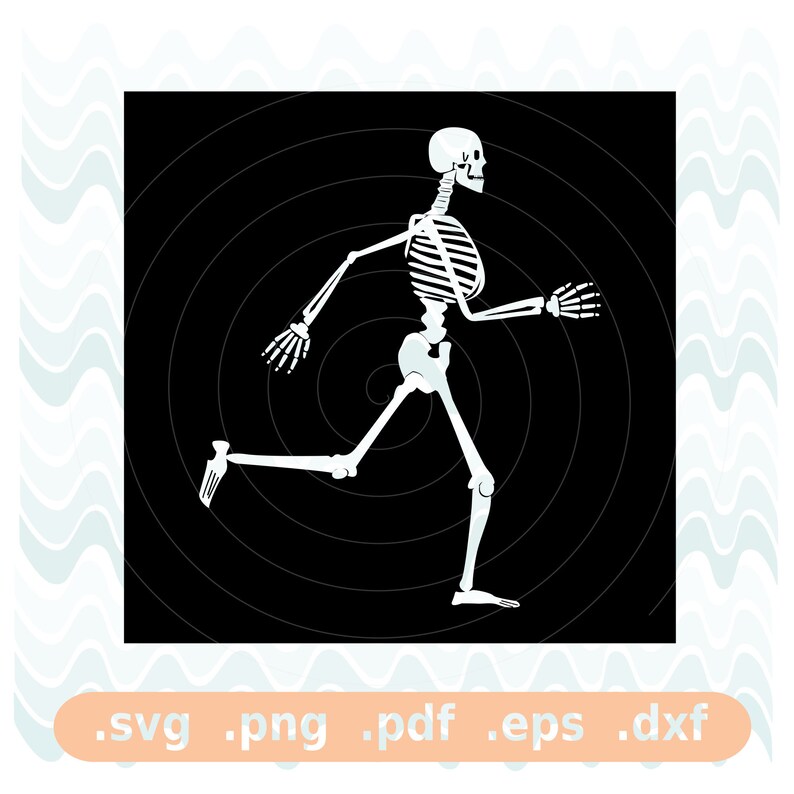 Skeleton Running - SVG / Vector File / Digital Download / Halloween ...