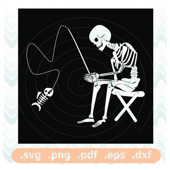 Skeleton Fishing SVG / Vector File / Digital Download / | Etsy