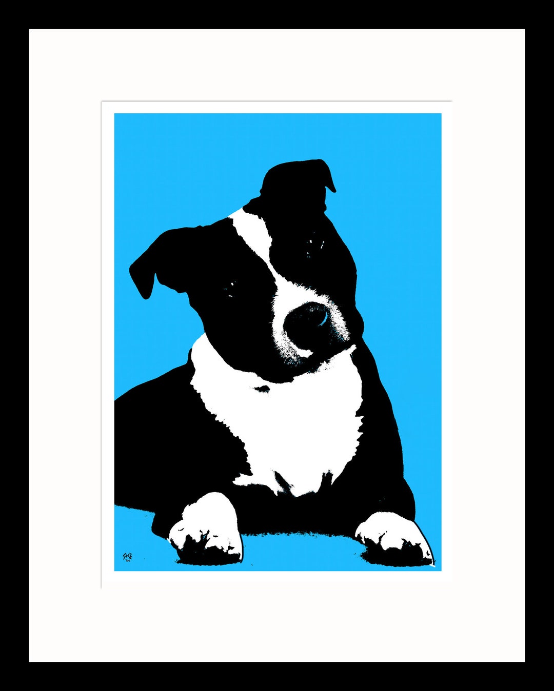 Staffie Art for Staffie Lovers Abstract Wall Pop Art Poster Print ...