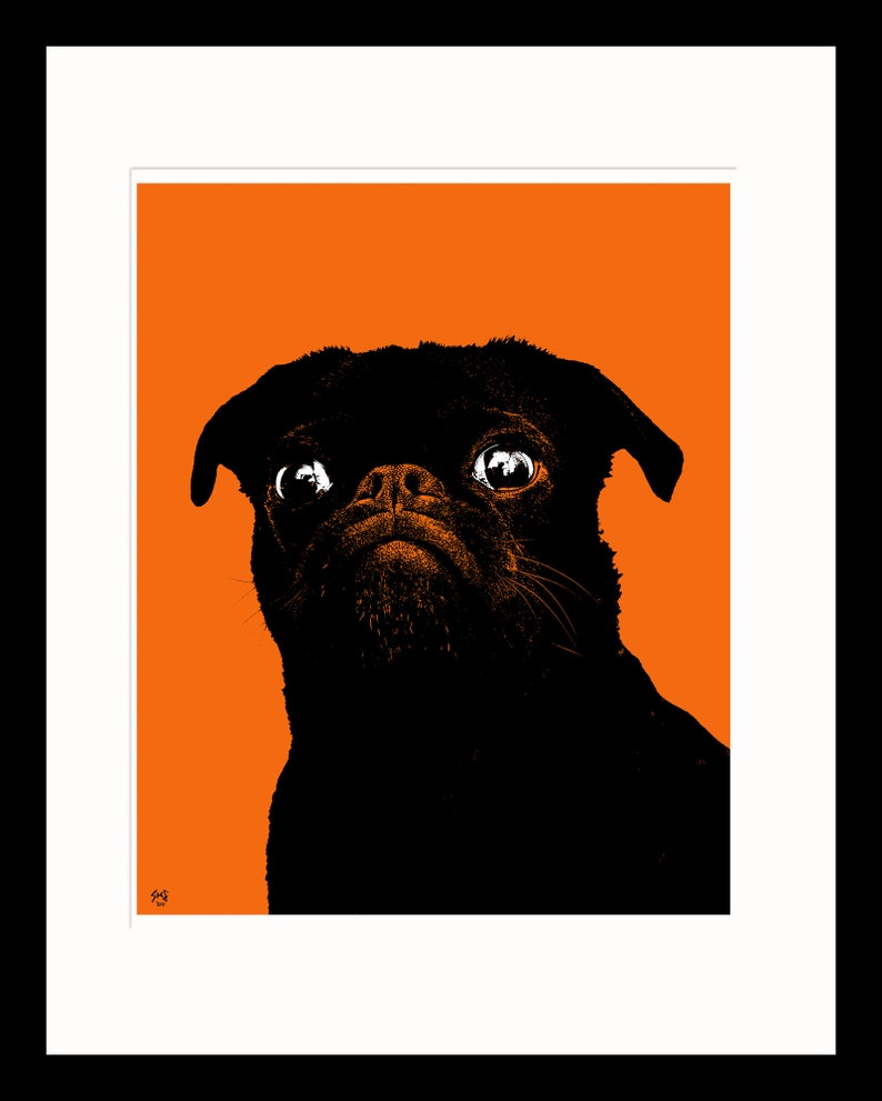 Pug Art for Pug Lovers Abstract Wall Pop Art Poster Print - Etsy