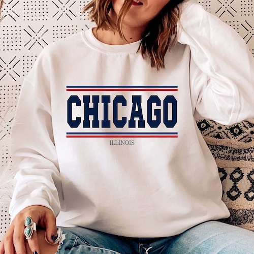Chicago Sweatshirt Chicago Skyline Shirt Illinois - Etsy