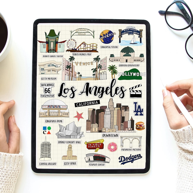 Los Angeles Sticker - Etsy