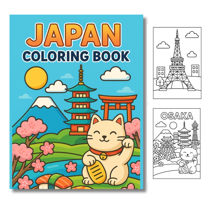 Coloring Book Kyoto - Etsy