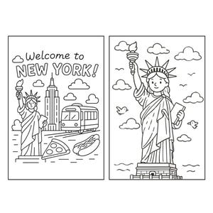 New York City Coloring Book for Kids – 23 Printable Pages of NYC ...