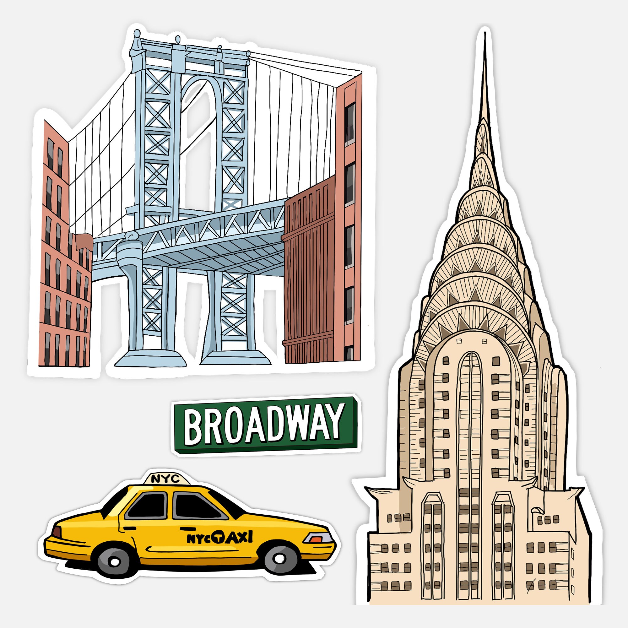 New York Digital STICKERS Set Goodnotes Stickers New York - Etsy