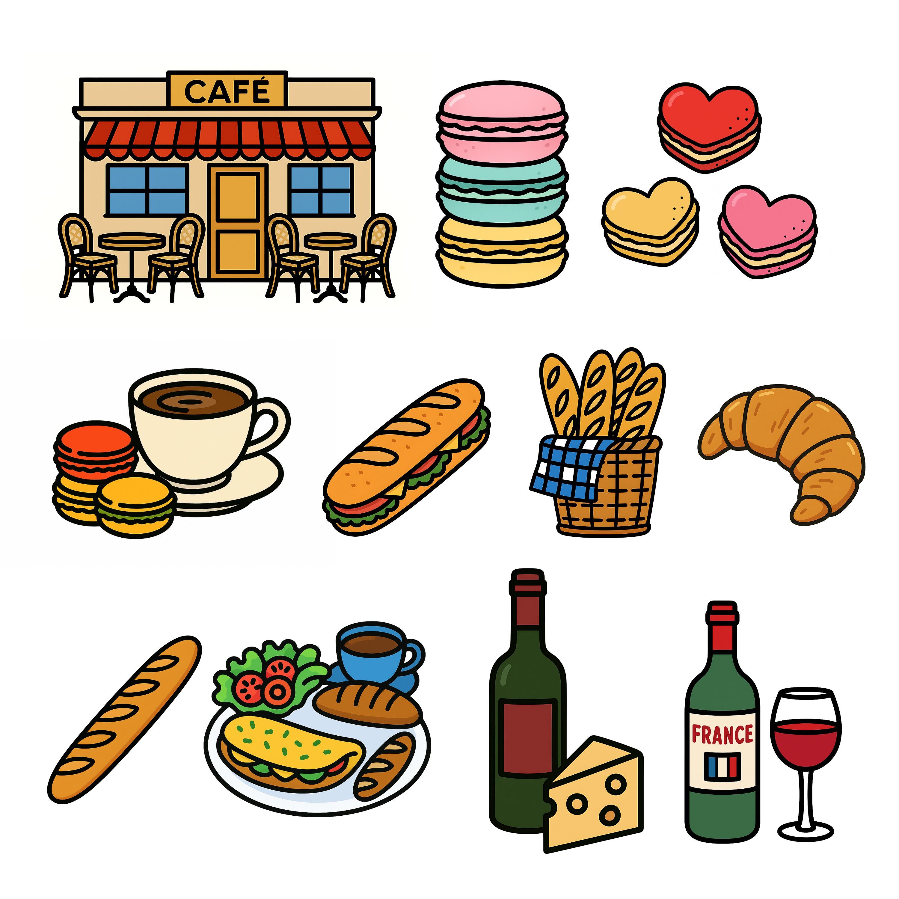 Paris Clipart Printable – 52 Cute Paris Stickers PNG | Paris ...