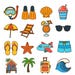 Summer Holiday Clipart Bundle – Cute Beach & Vacation Pngs, Kawaii ...