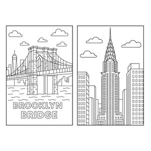 New York City Coloring Book for Kids – 23 Printable Pages of NYC ...