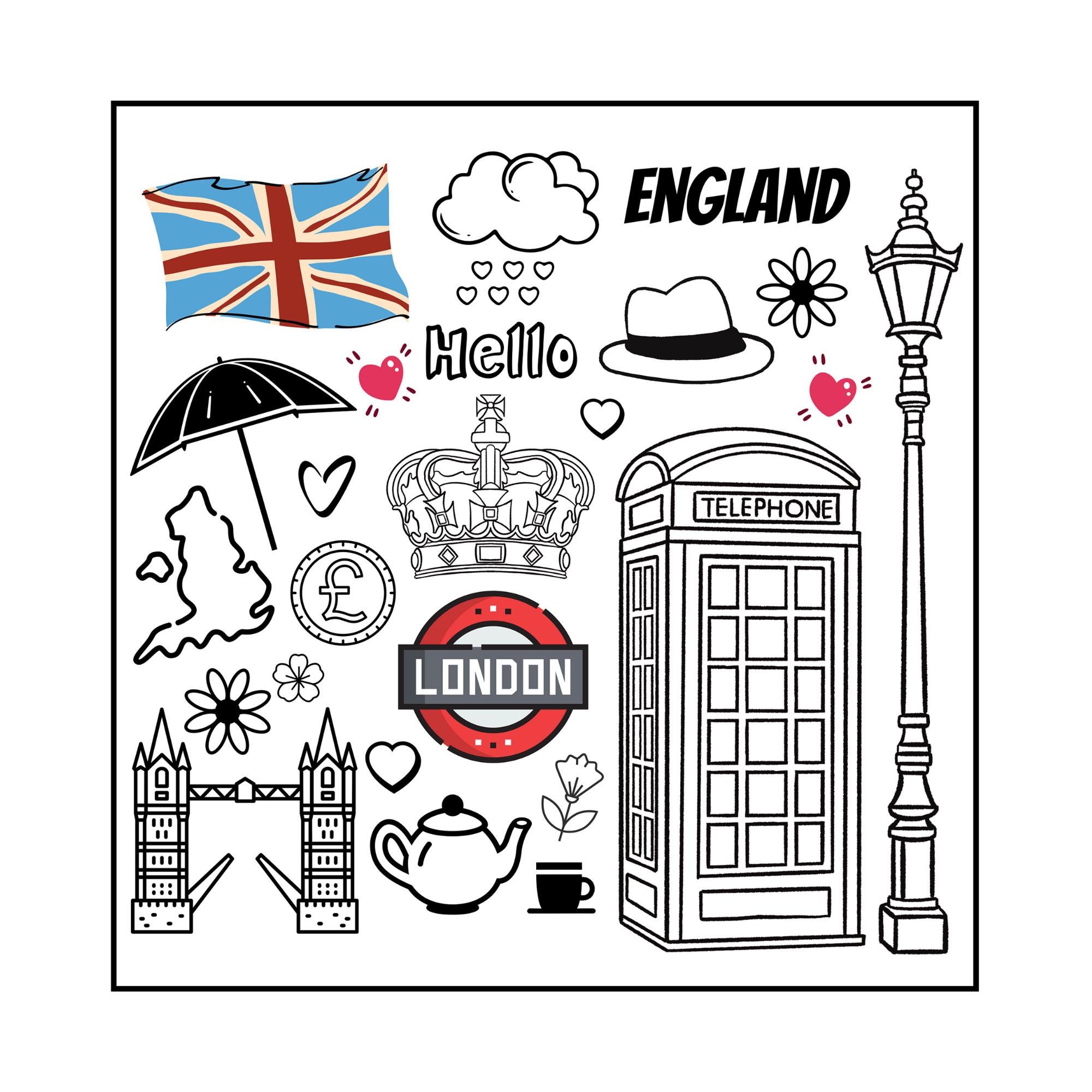 London Coloring Book | 30 Iconic London Landmarks and City Scenes ...