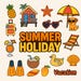 Summer Holiday Clipart Bundle – Cute Beach & Vacation Pngs, Kawaii ...