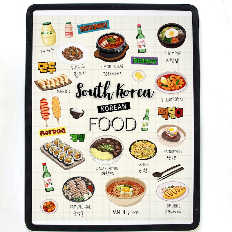 Cute Korean Food Stickers - Etsy