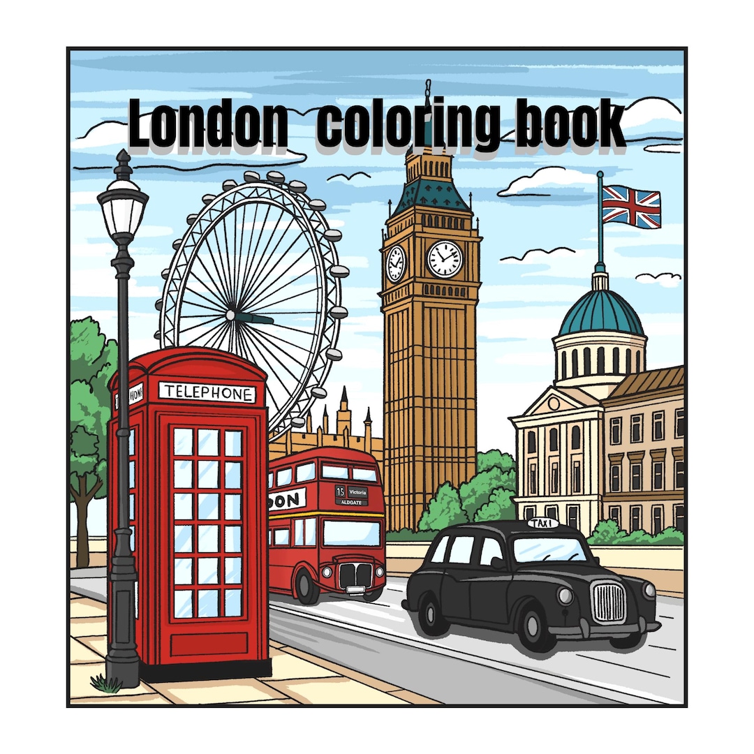 London Coloring Book | 30 Iconic London Landmarks and City Scenes ...