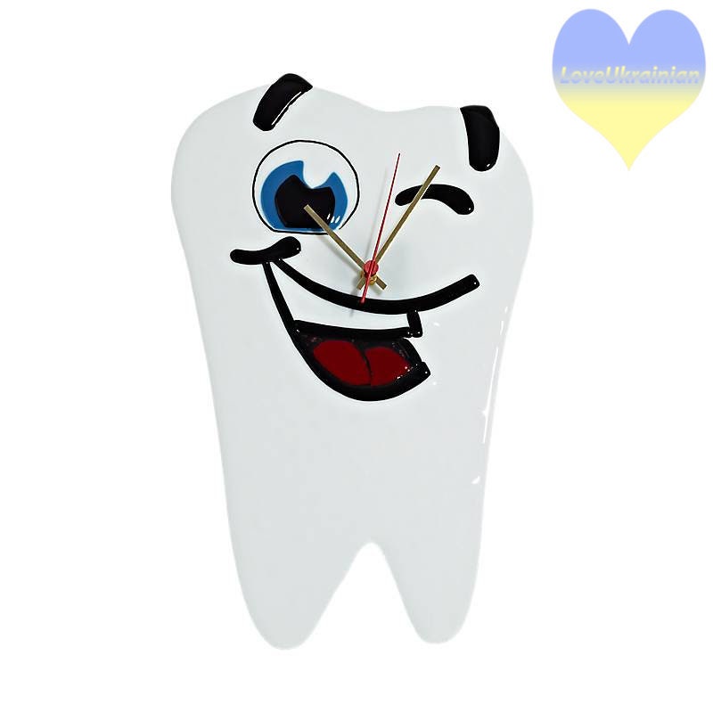 Fused Glass Wall Art, Dentist Birthday, Dentist Gift, Dentist Clock ...