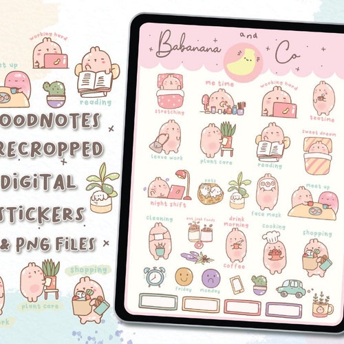 Cute Digital Planner Stickers for Goodnotes Planner/ Cute - Etsy