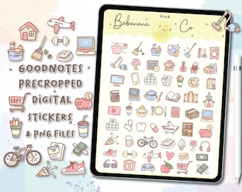 Mood Digital Stickers Goodnotes Stickers Cute Hand Draw Digits Stickers ...