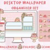 Cute Reading Desktop Wallpaper Organizer| Mac and Windows Organizer ...