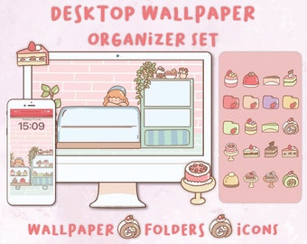 Cute Winter Desktop Wallpaper Organizer| Mac and Windows Organizer ...