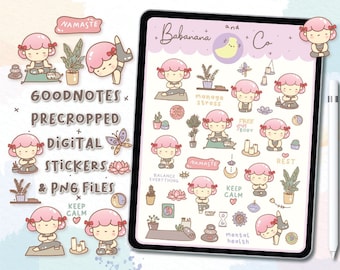 Menstruation Digital Stickers Goodnotes Stickers Cute Hand Draw Digits ...