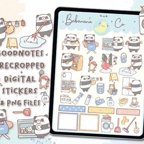Cute Notepad Digital Stickers Goodnotes Stickers Cute Hand - Etsy