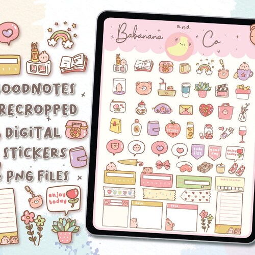 Cute Daily Life Digital Planner Stickers for Goodnotes - Etsy