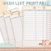 Wish List Printable,wishlist Template,shopping Tracker Sheet,digital ...