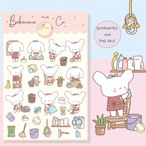 Clean My House Digital Stickers | Goodnotes Stickers | Cute Hand Draw ...
