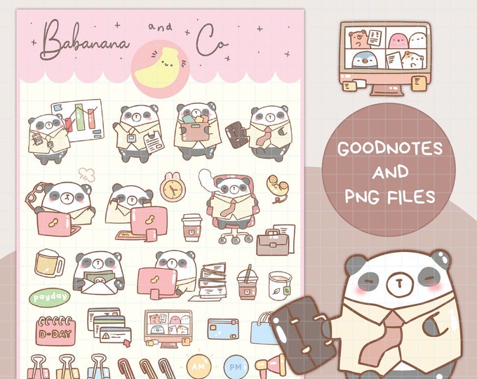 Work Day Digital Stickers | Goodnotes Stickers | Cute Hand Draw ...