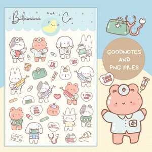 Medical Doctors Digital Stickers | Goodnotes Stickers | Cute Hand Draw ...