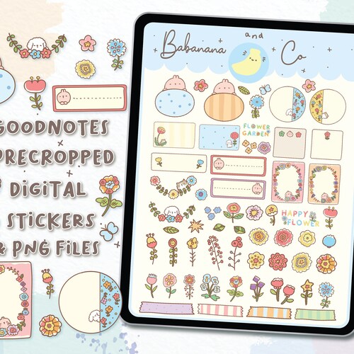 Cute Notepad Digital Stickers Goodnotes Stickers Cute Hand - Etsy